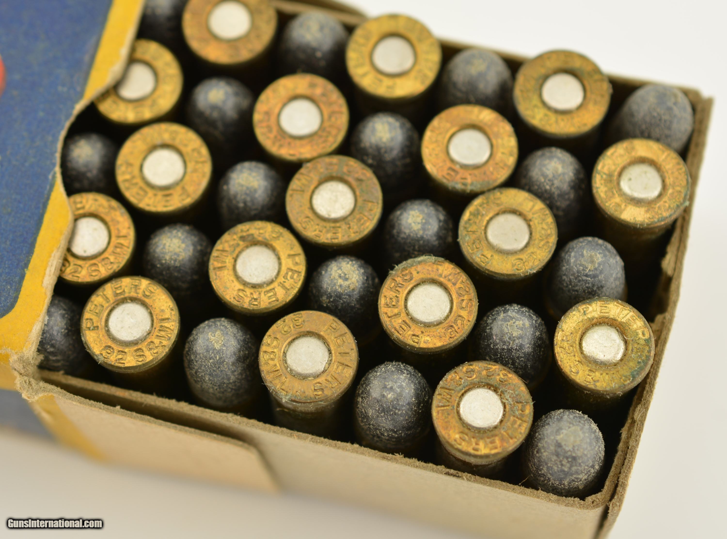 Vintage Peters 32 Smith & Wesson Long Ammo 98 Grain Lead Bullets Full