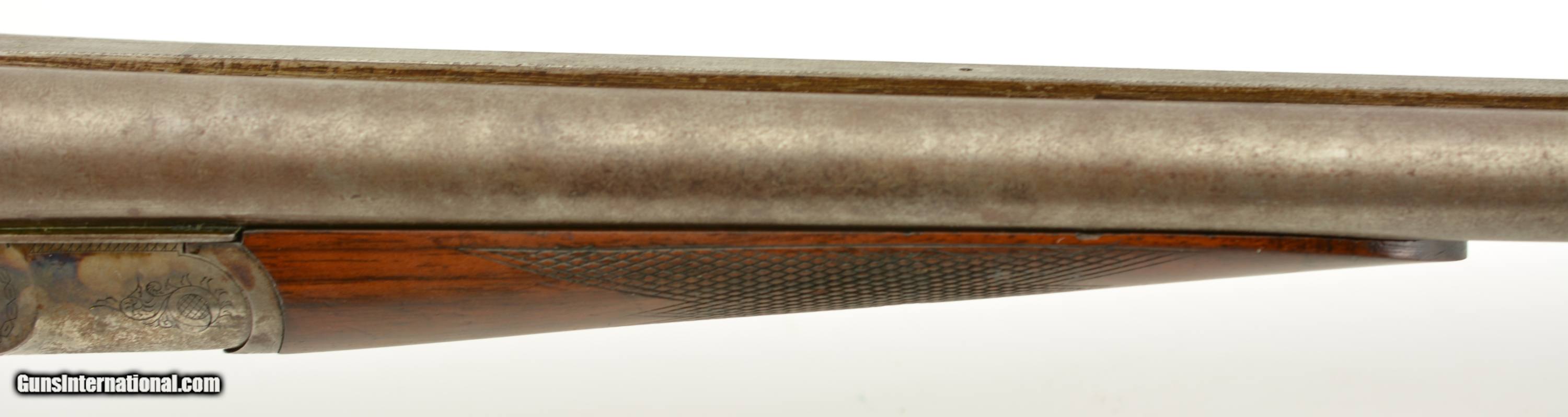 Antique N.R. Davis & Sons Double Hammer Damascus 12 GA Case Color