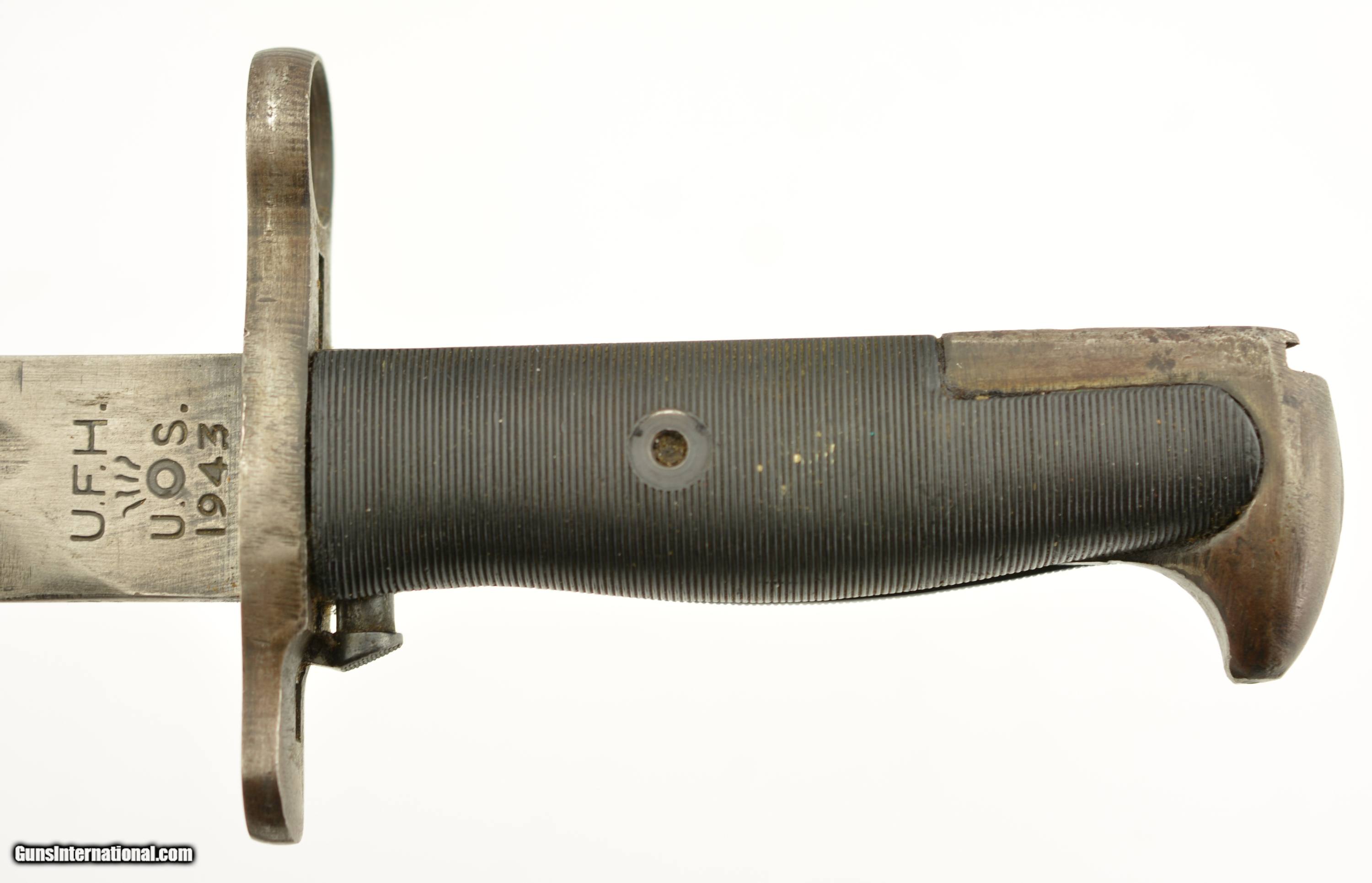 WWII UFH M1905 Bayonet 1943 W/M3 Scabbard