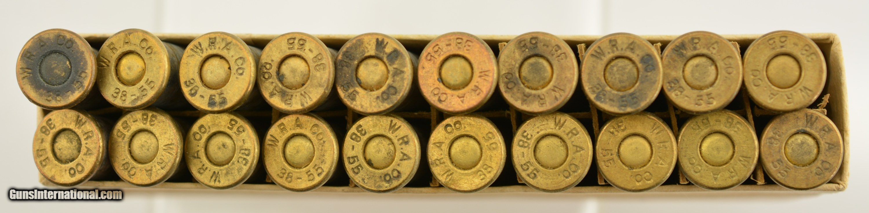 Excellent Early 1st Type Black Powder Winchester 38-55 Ammo