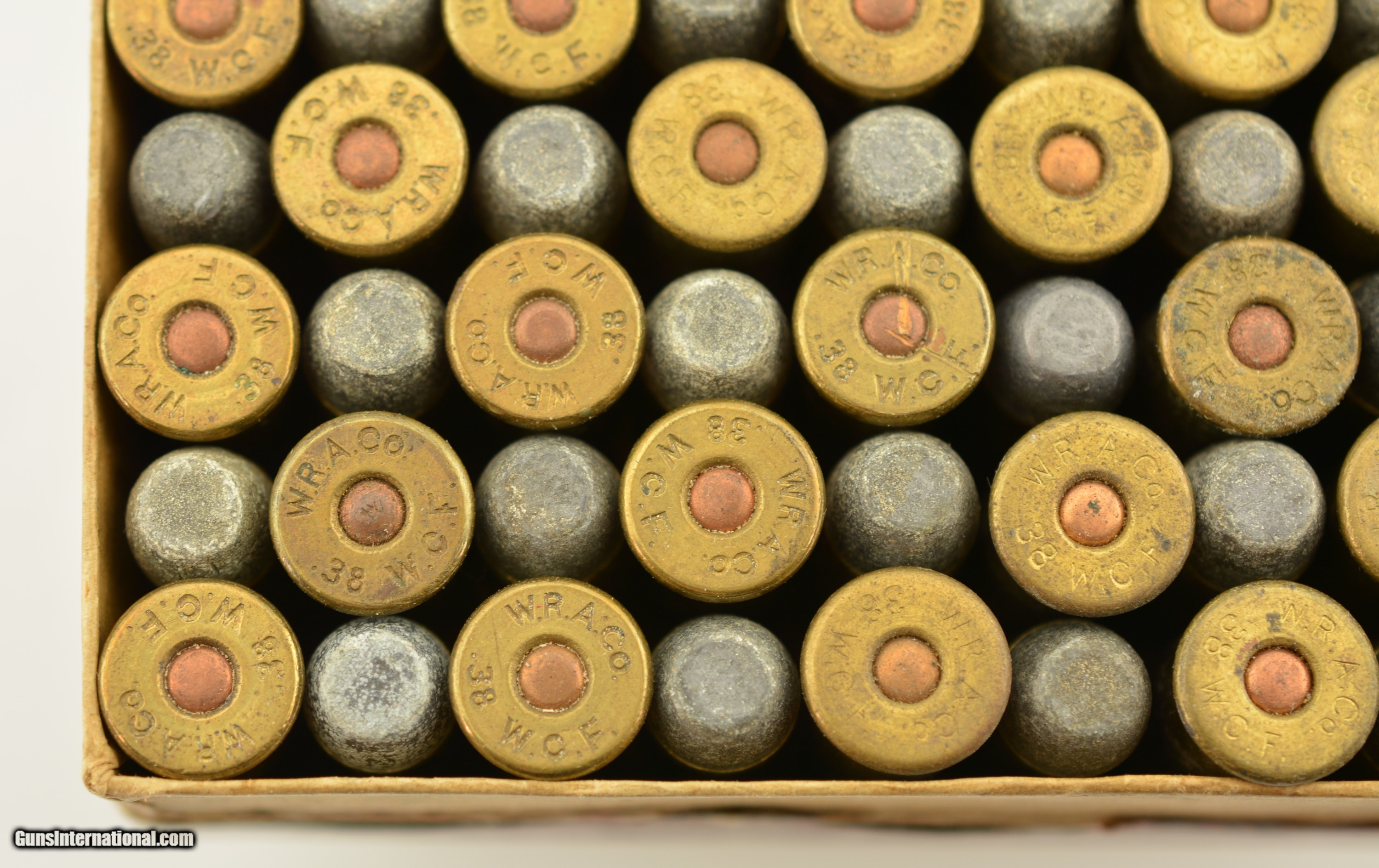 Late First Type Black Powder Box 38 WCF Ammo Model 1873 Rifle