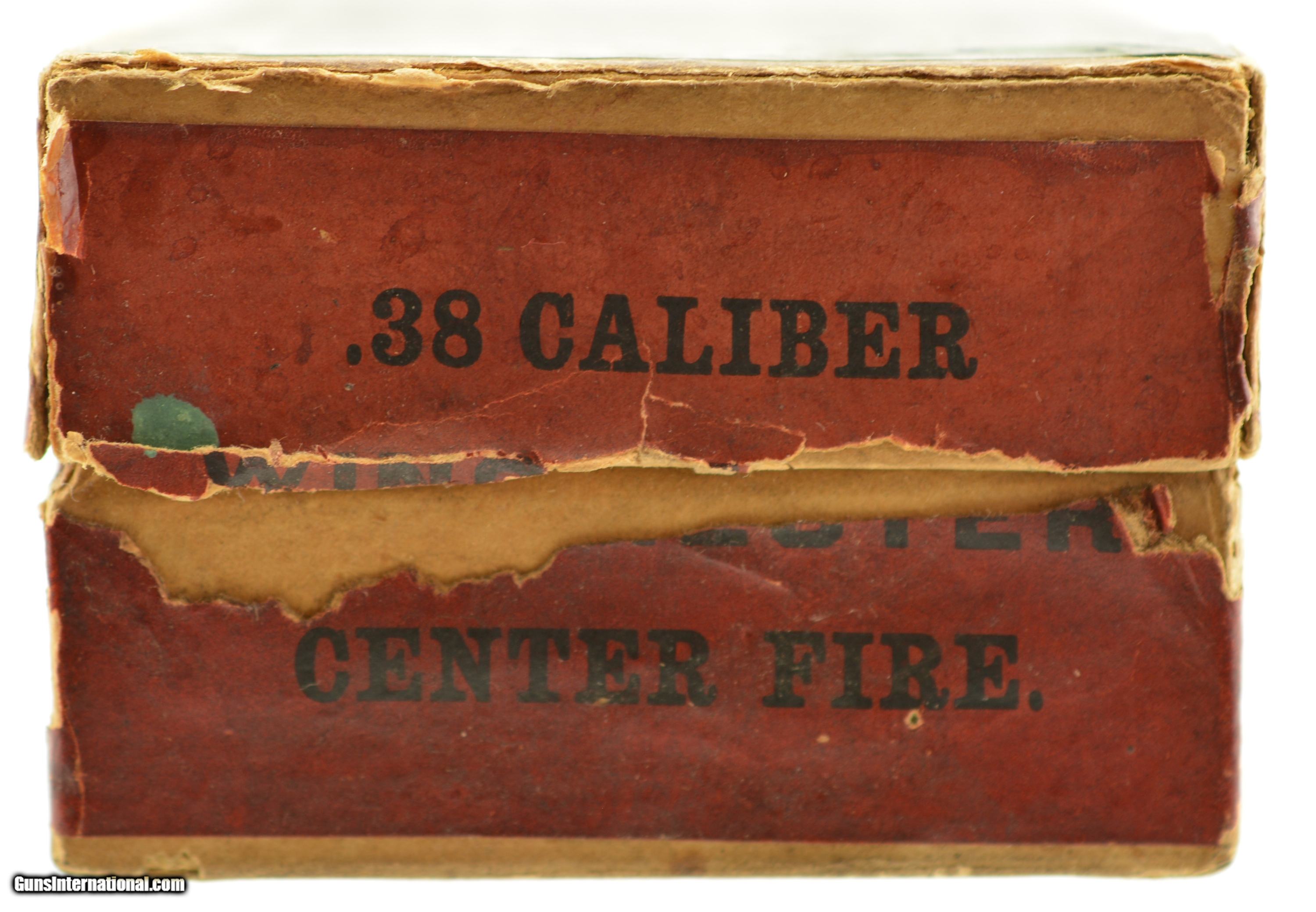 Late First Type Black Powder Box 38 WCF Ammo Model 1873 Rifle