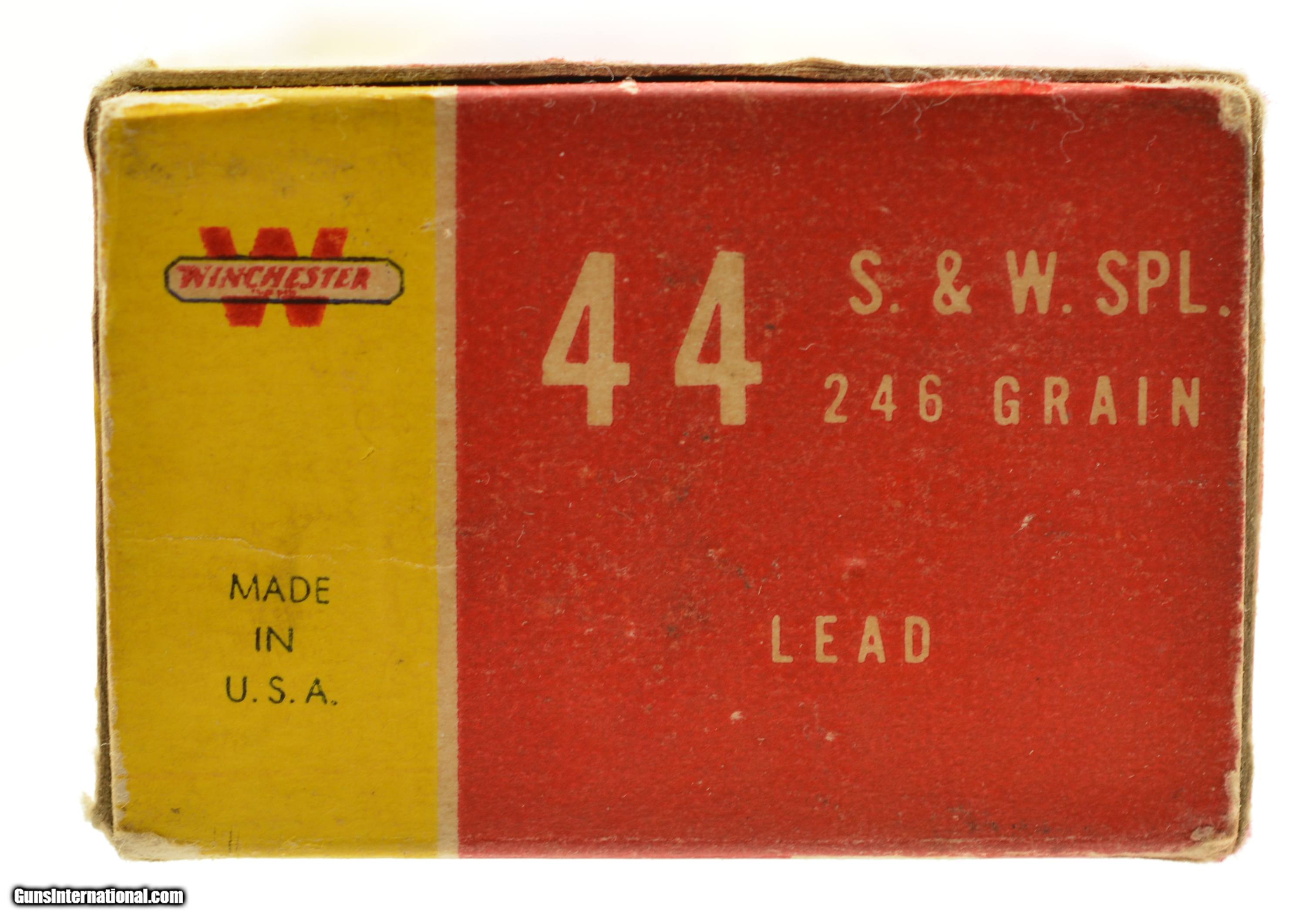 Vintage Winchester 44 S&W Special Lead bullet Full Box 50 Rounds