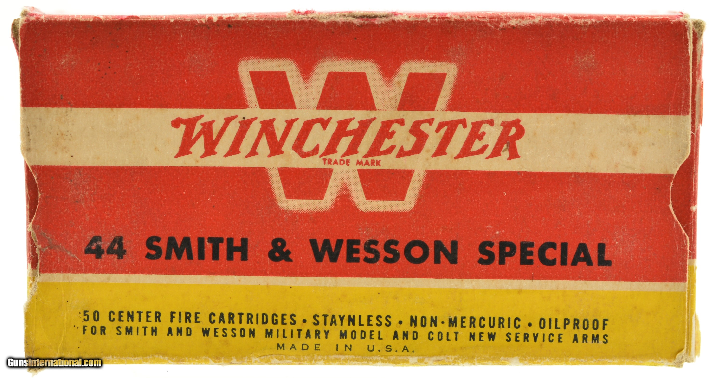 Vintage Winchester 44 S&W Special Lead bullet Full Box 50 Rounds