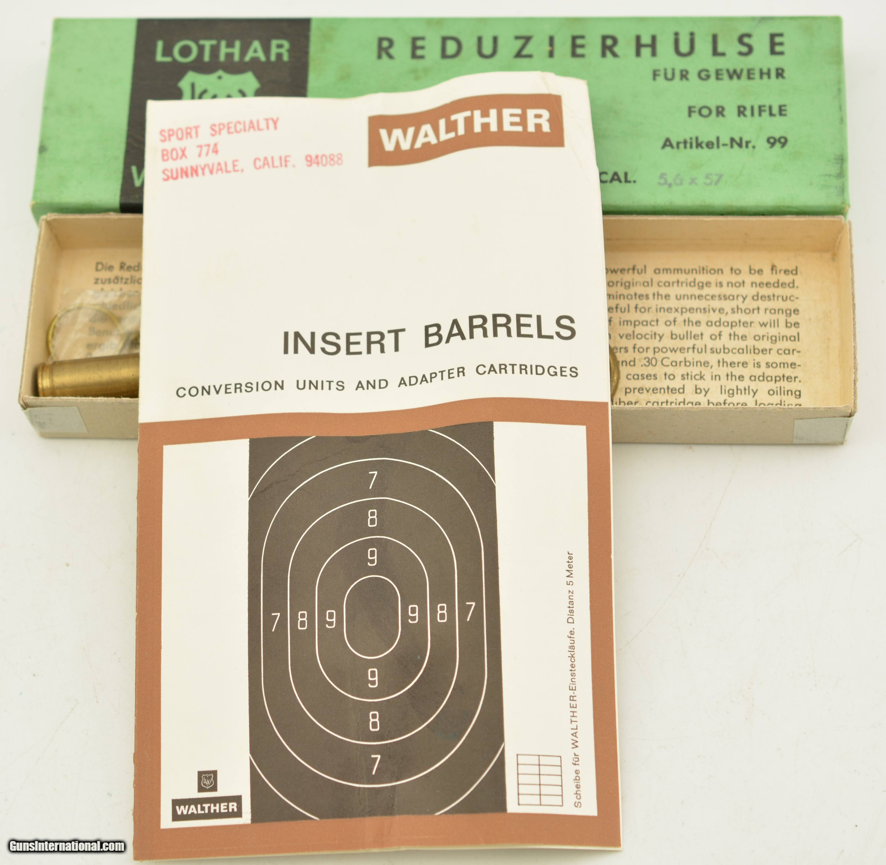 Lothar Walther 22lr Adapter Cartridge for Rifle 2 Pieces