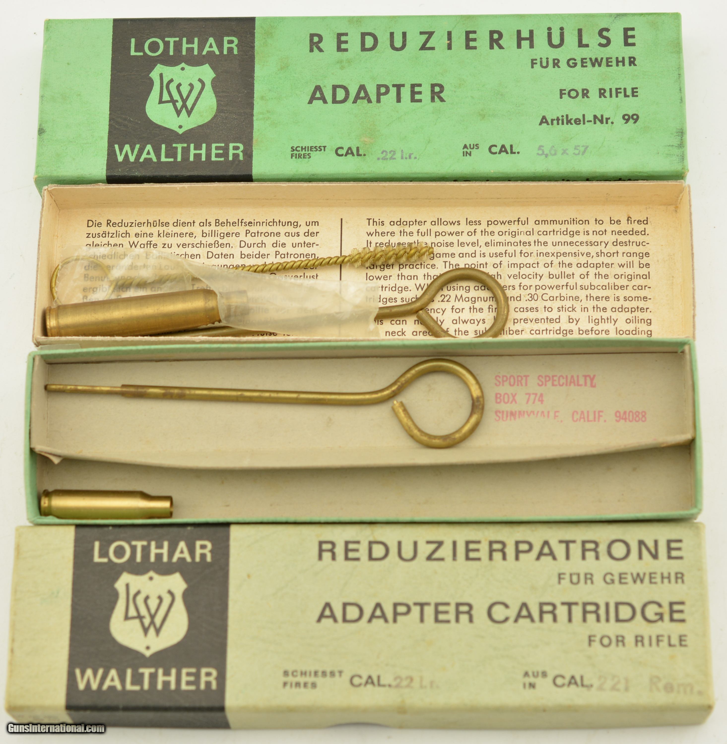 Lothar Walther 22lr Adapter Cartridge for Rifle 2 Pieces