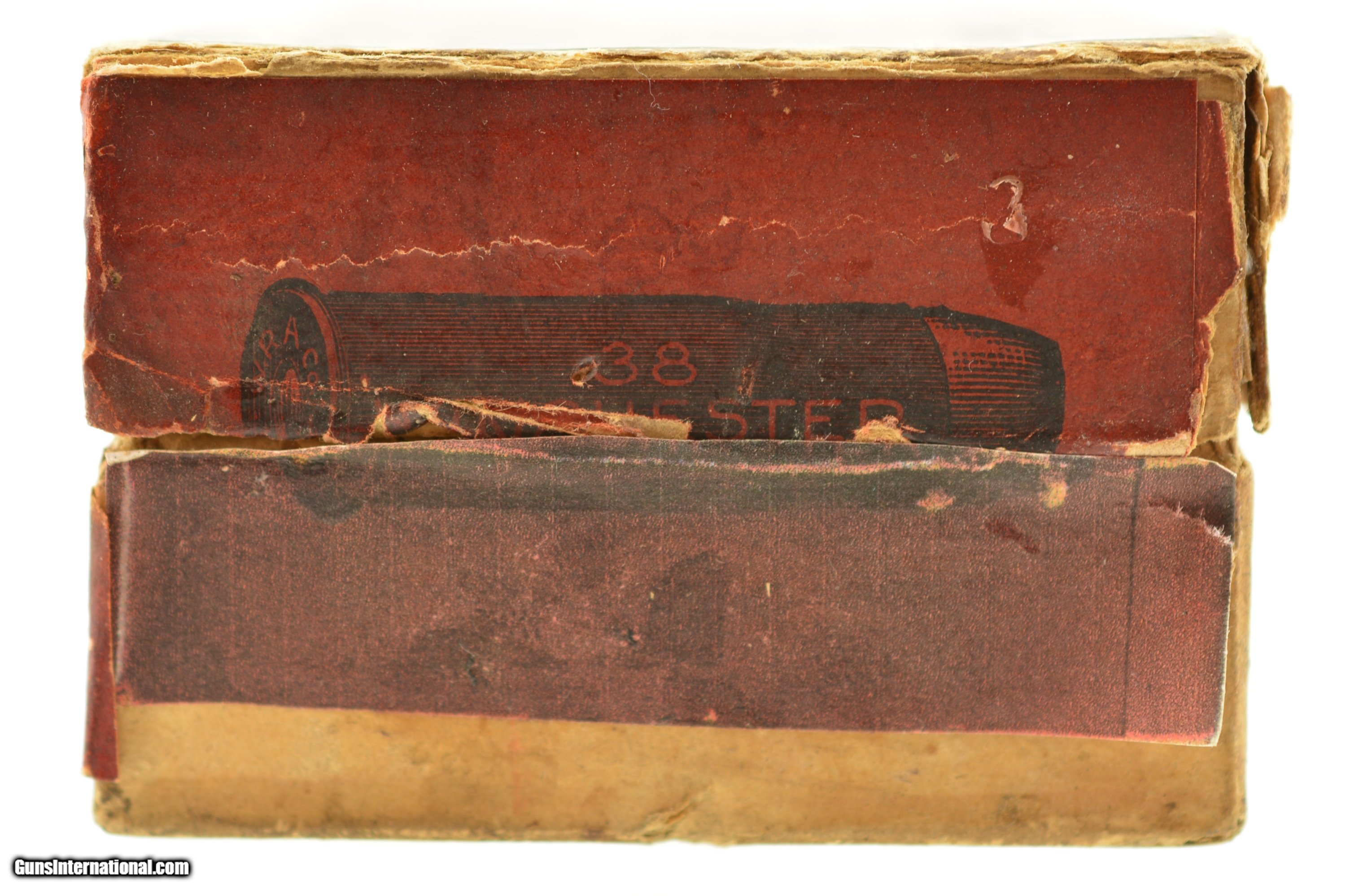 Late First Type Black Powder Box 38 WCF Ammo Model 1873 Rifle