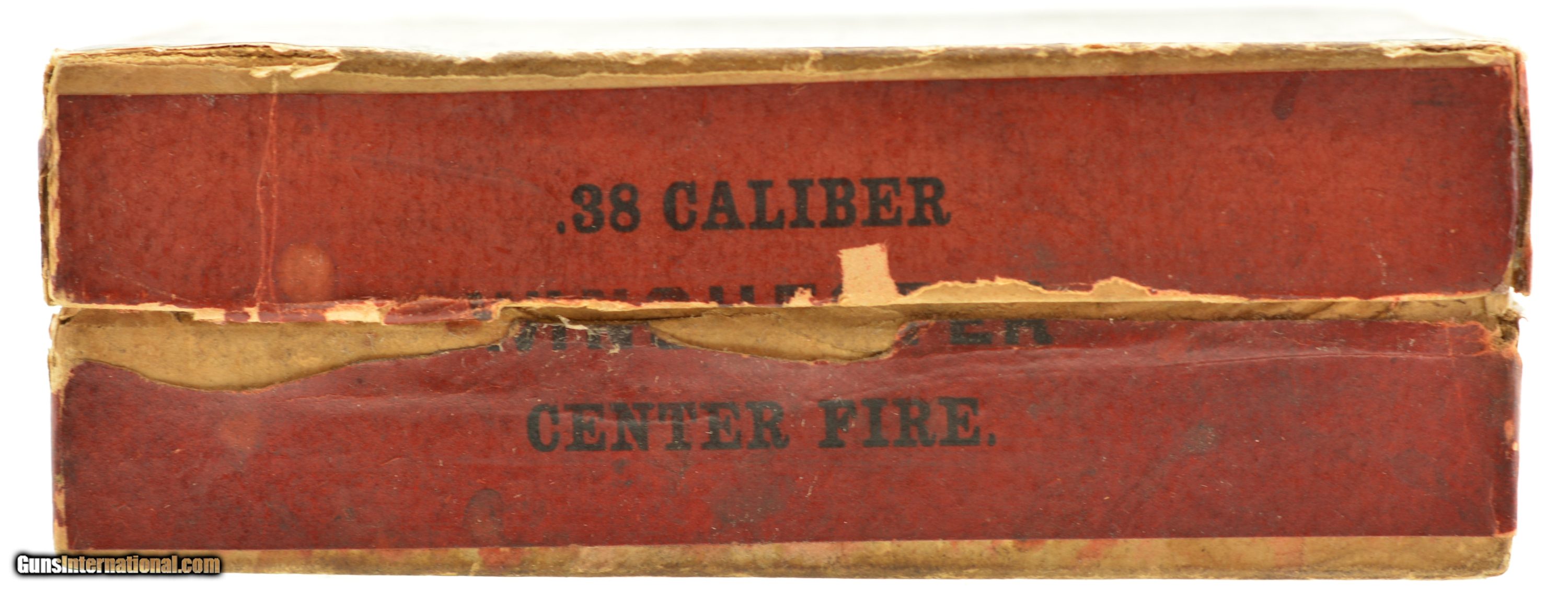 Late First Type Black Powder Box 38 WCF Ammo Model 1873 Rifle