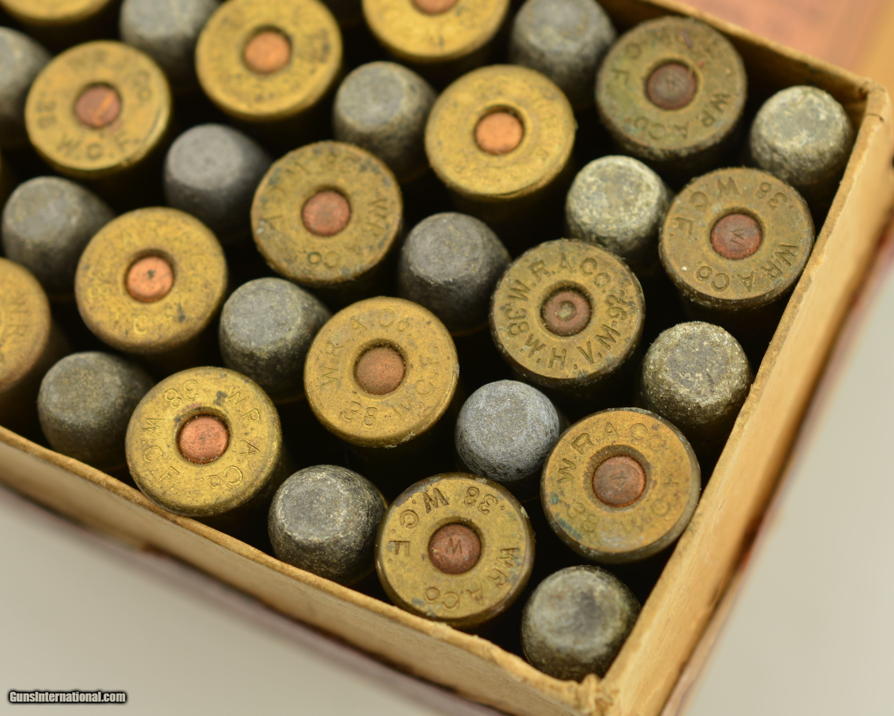 Late First Type Black Powder Box 38 WCF Ammo Model 1873 Rifle