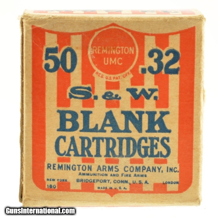 Colorful Full Remington UMC 32 S&W Blank Ammo Box 50 Rounds