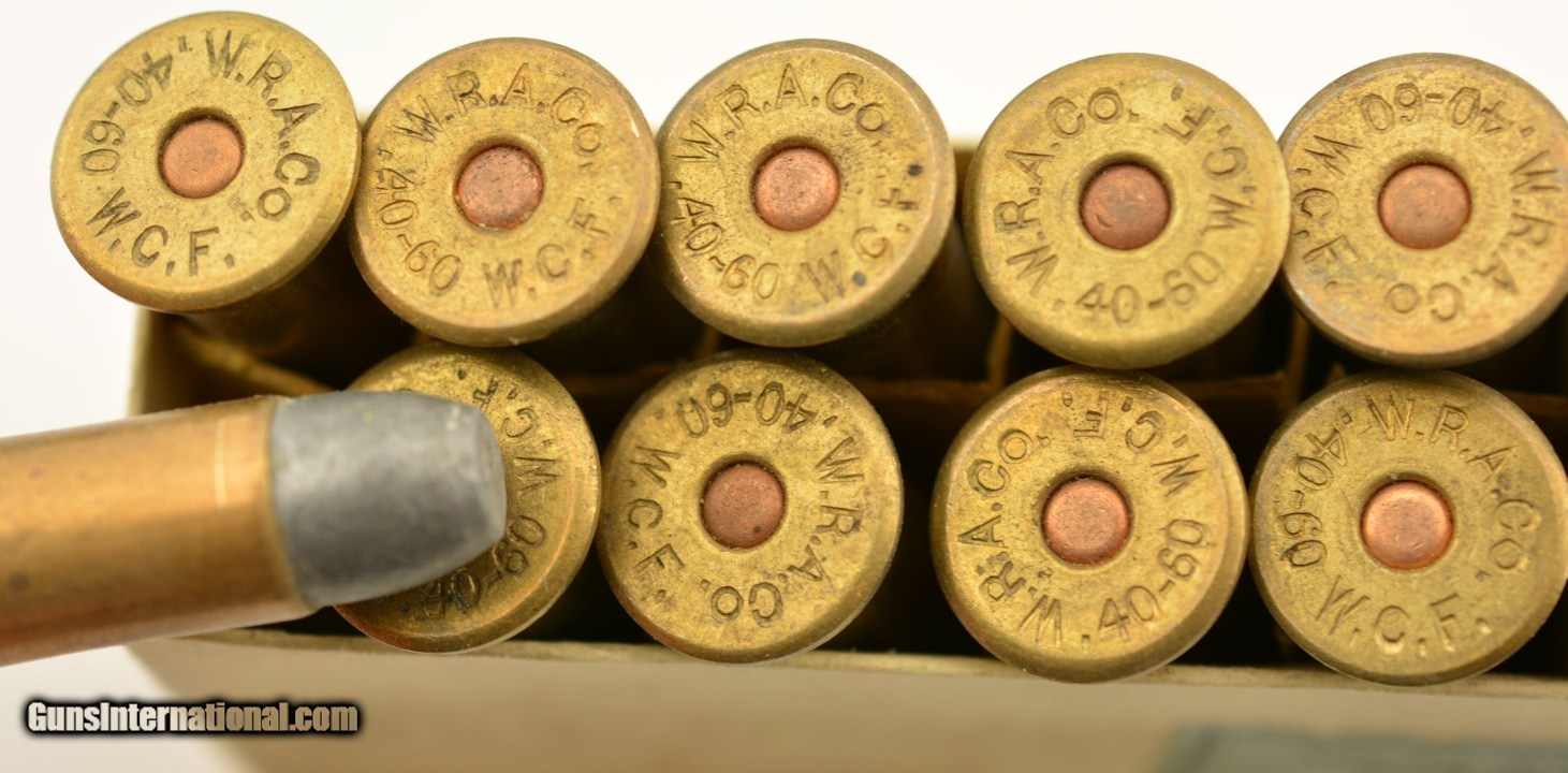 Excellent Early Winchester 1890's Full Square Corner Box 40-60 Central ...