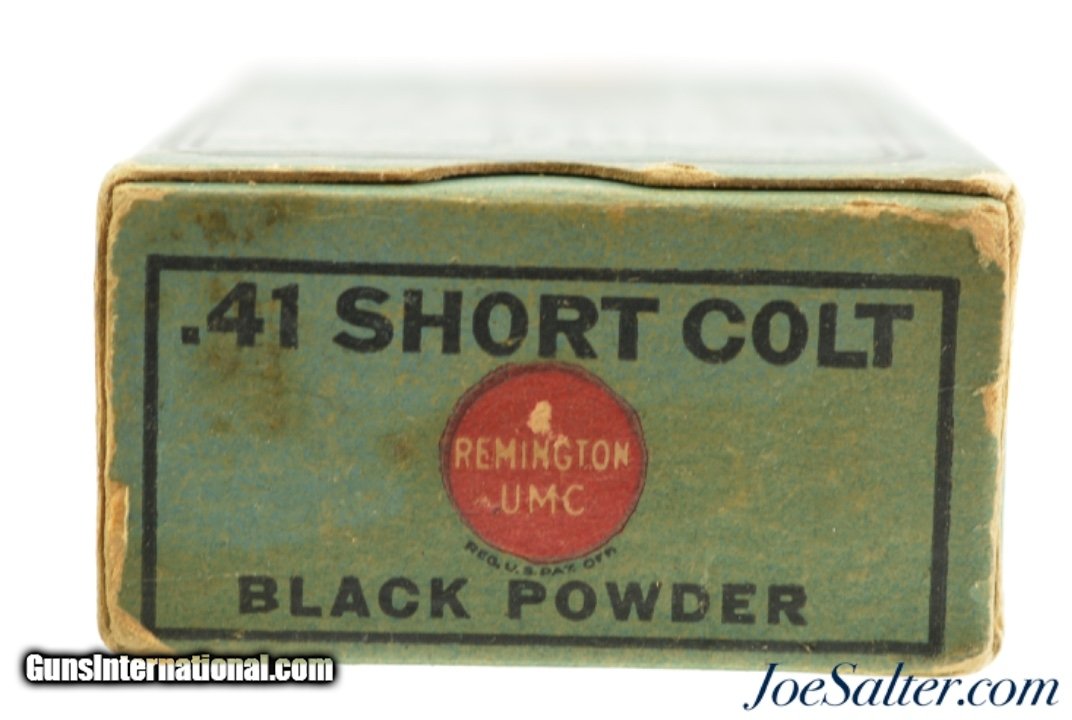 Scarce Full Box Rem-UMC 41 Short Colt Black Powder Ammo 50 Rds
