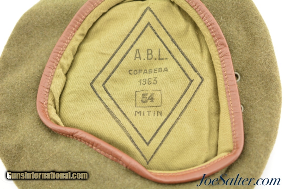 Vintage Belgium Army Beret Hat A.B.L. Cofabeba Wool Military Hat for sale