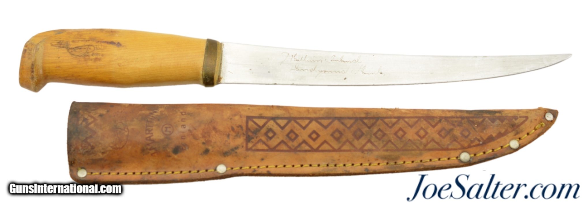 Vintage 1960 J. Marttini 9" Fillet Knife Finland for sale