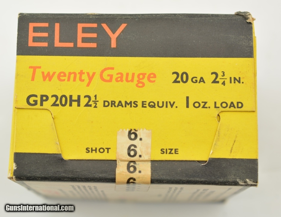 Vintage Kynoch Eley Alphamax 20ga 1oz #6 Shot Shell Ammo 75rds