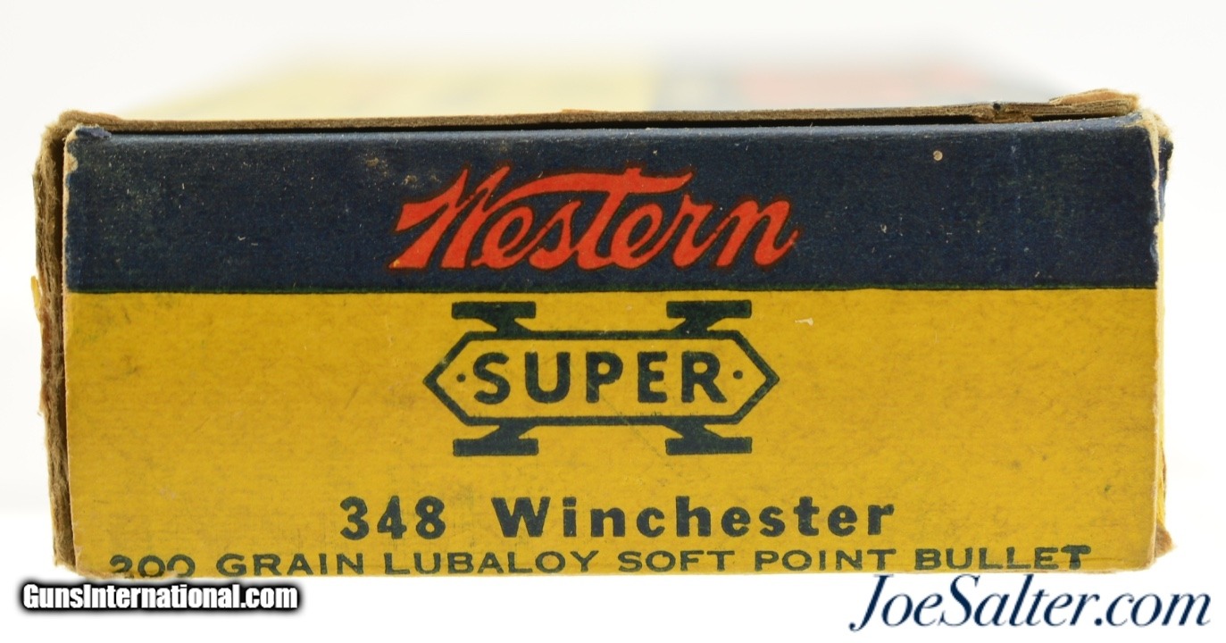 Early Western Super-X 348 Winchester Lubaloy 200 Grain Ammo Mid 1930's ...