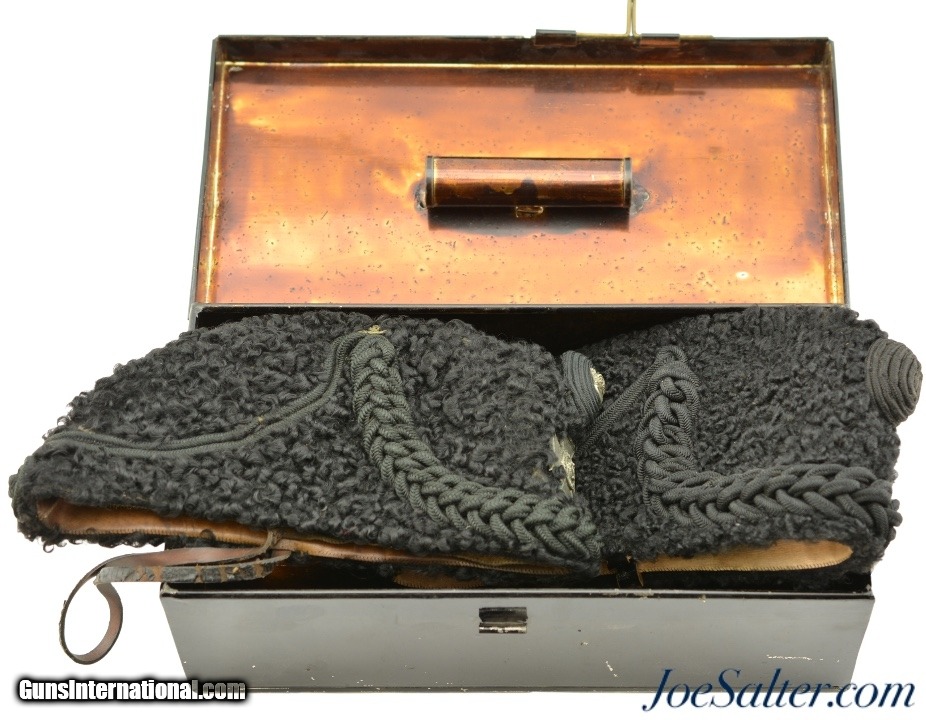 Two Kings Royal Rifle Corps Officers Astrakhan Busby Hats W/Case for sale