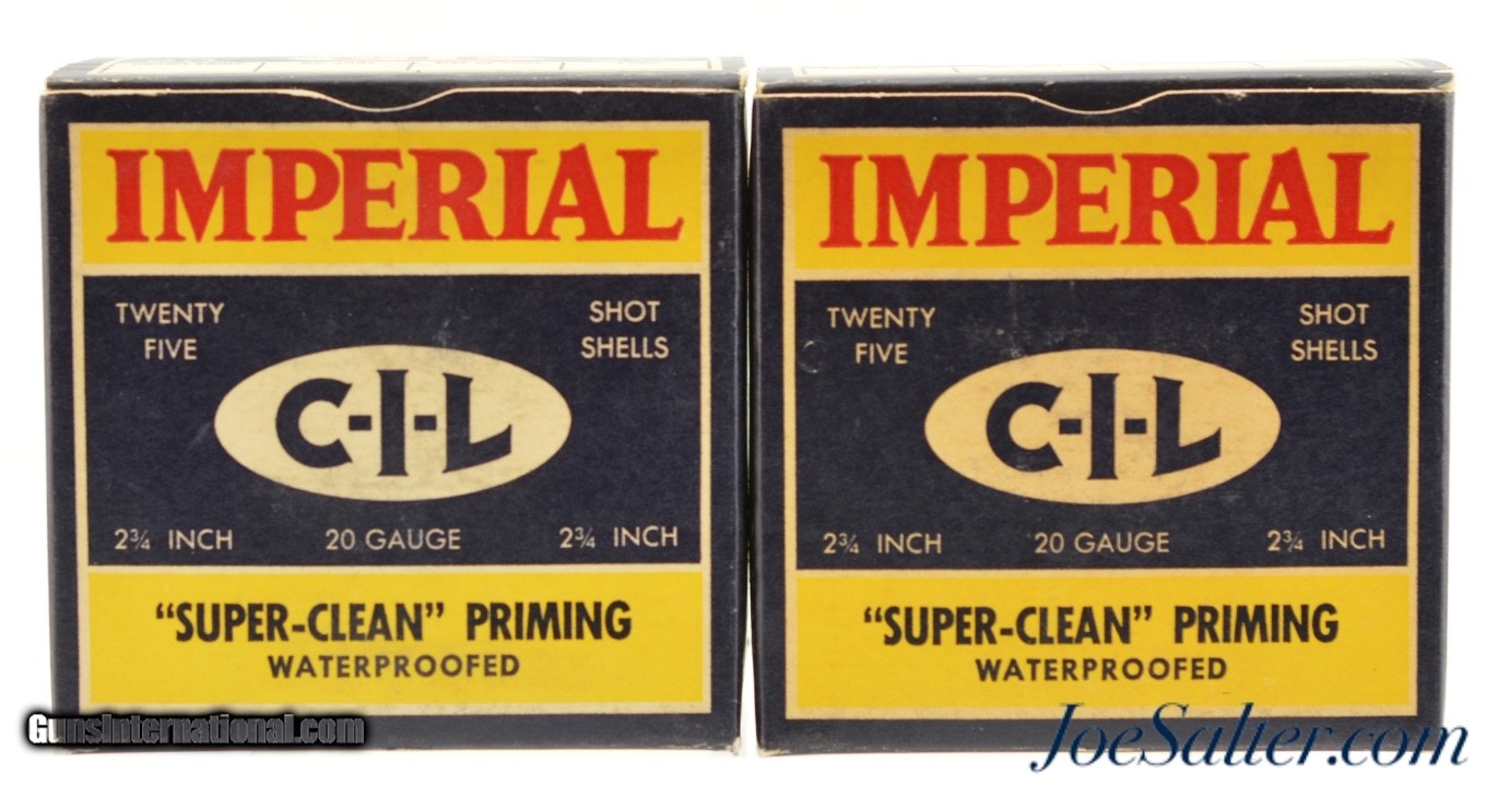 Vintage CIL Imperial 20ga. 2 3/4" Primed Waterproofed Paper Shells 50pc ...