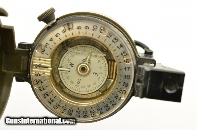 Vintage Israeli IDF Military Compass with Service Pouch