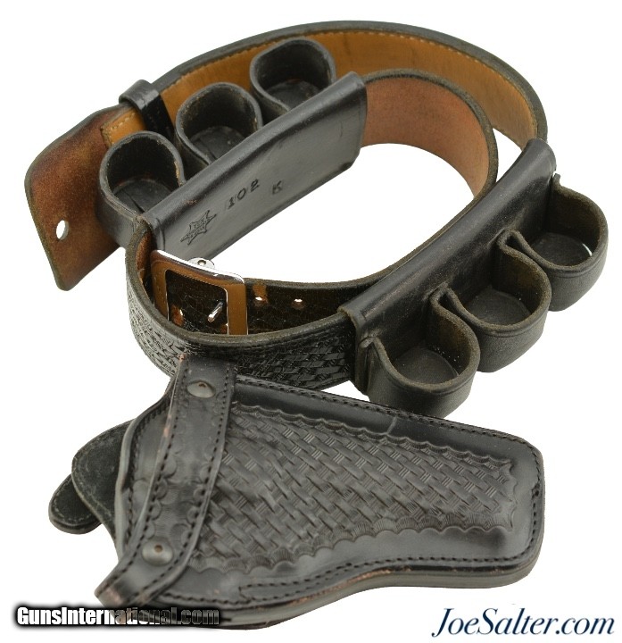 Vintage Police Duty Revolver Holster and Belt for sale