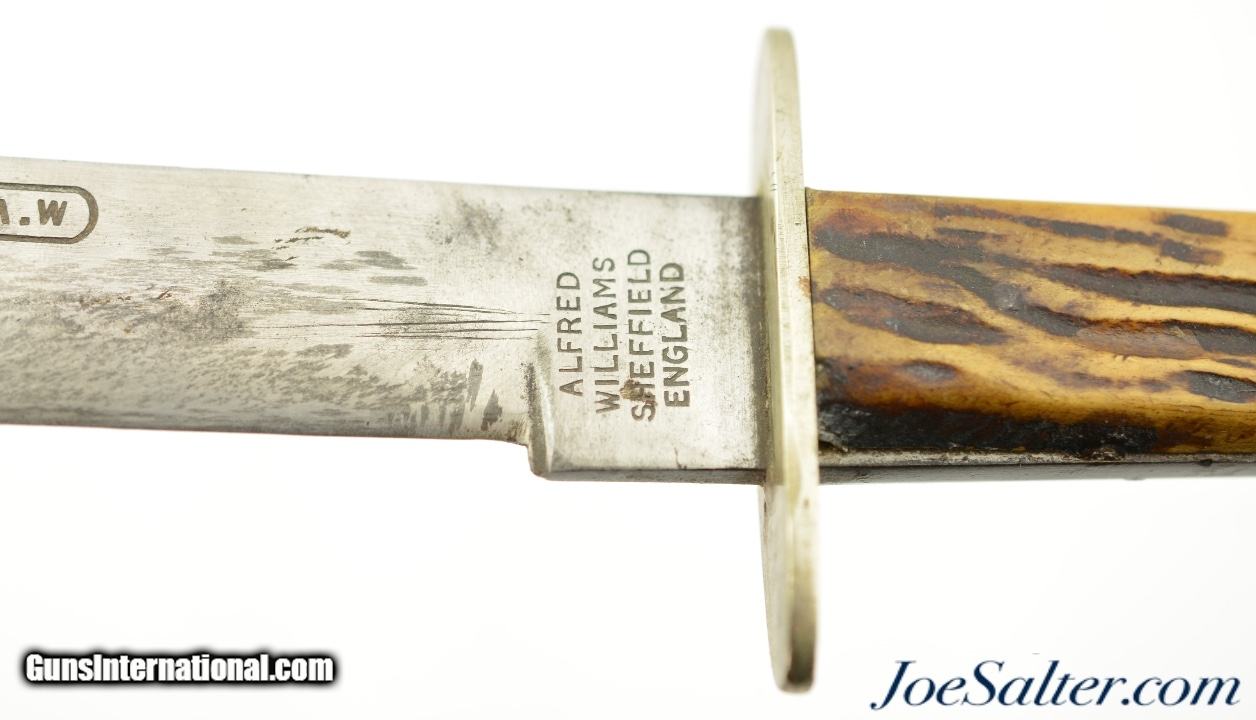 Vintage Alfred Williams 5 3/4" Blade Bowie Knife 1920-30 for sale