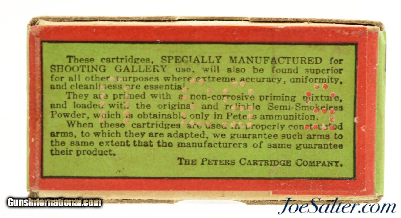 Crisp Sealed! Peters Non-Corrosive Multi-Colored Issue 22 Short Ammo ...