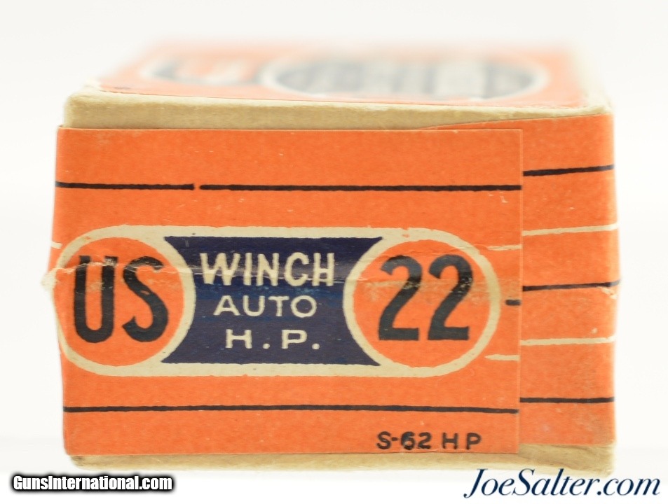 Sealed! US Cart Co. 22 Win Auto Ammo Full Box Hollow Point M1903 Rifle ...