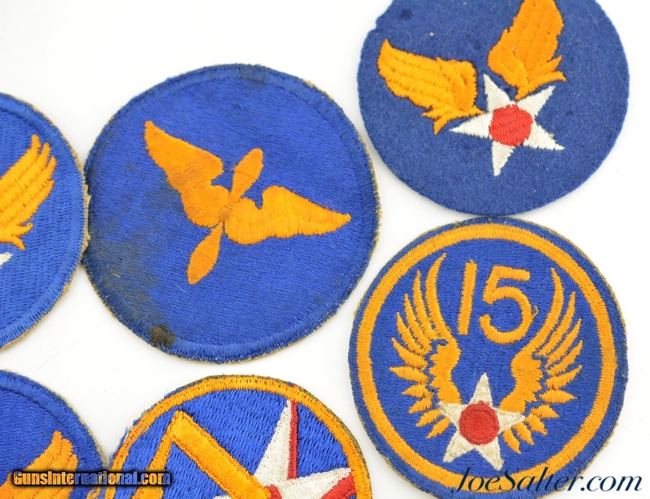 WWII U.S. Army Aircorp Cap Badge Patches 10 for sale