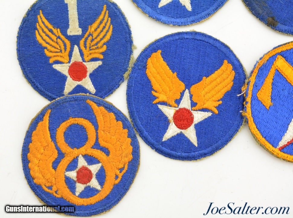 WWII U.S. Army Aircorp Cap Badge Patches 10 for sale