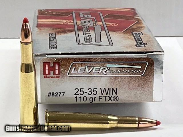New! Hornady 25-35 WIN. 110 Grain FTX 20 Rounds