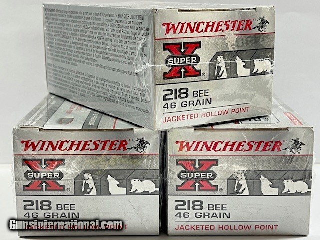 Winchester 218-Bee 46 Grain Hollow Point 50 Rounds Factory New ...