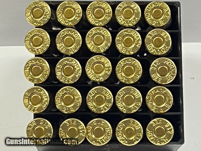 Hornady Custom 218-Bee 45gr HP Factory New Production!