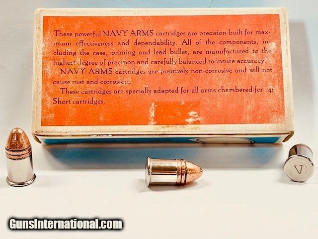 Navy Arms .41 Short Rim-Fire Commemorative Ctges. Nickel & Copper ...