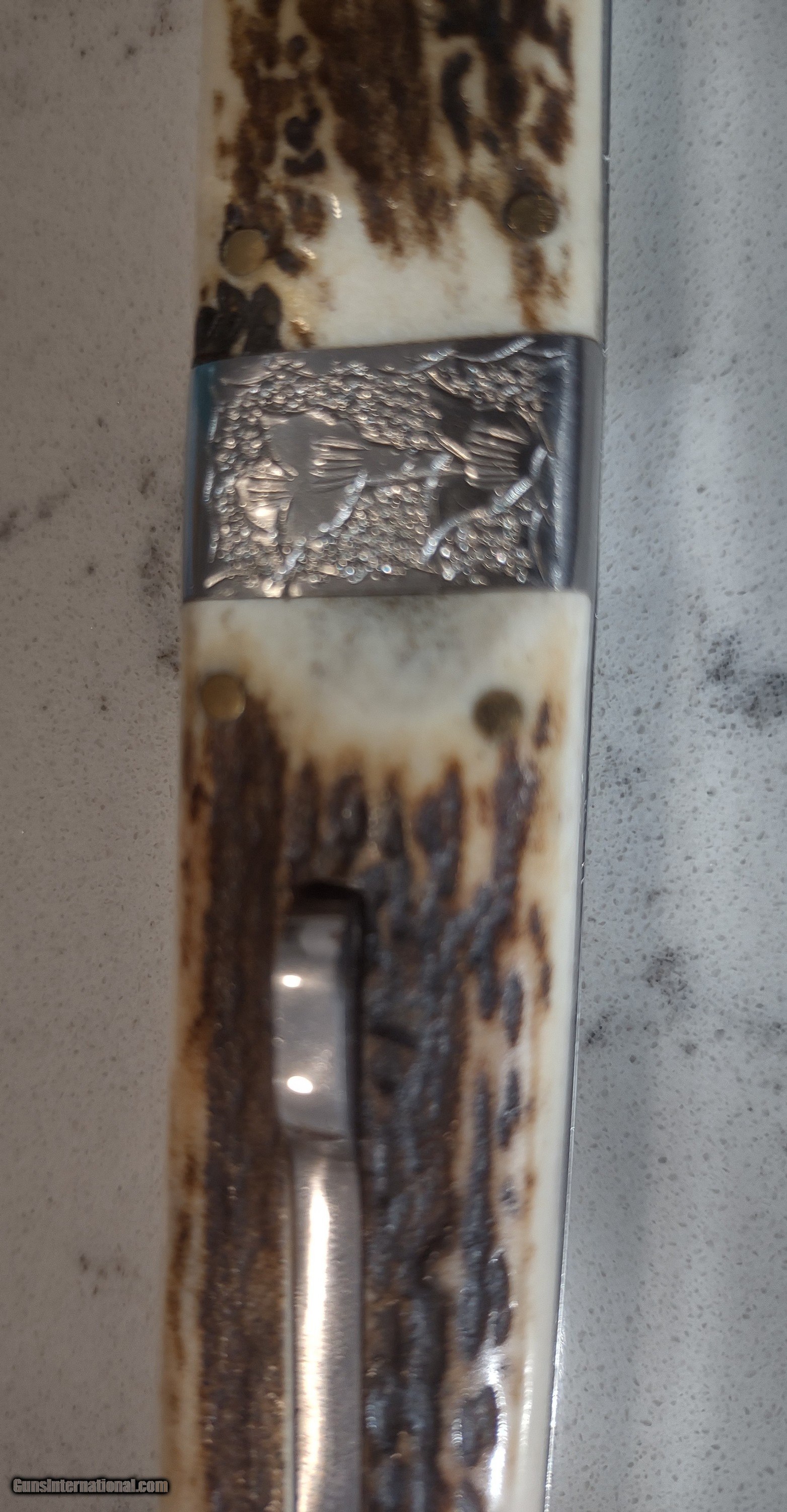 Custom Stag Eagle automatic knife