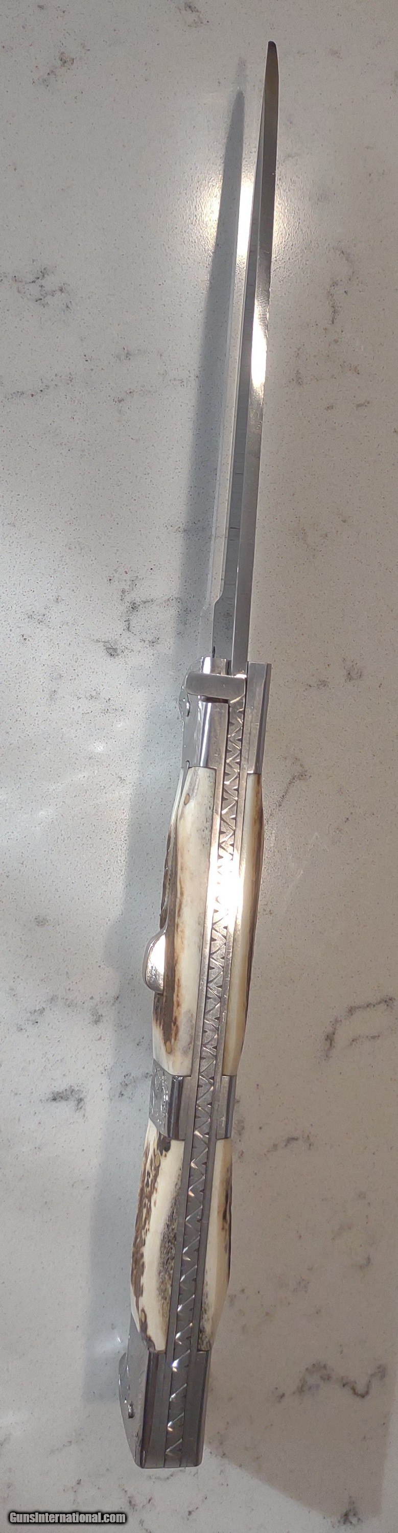 Custom Stag Eagle automatic knife