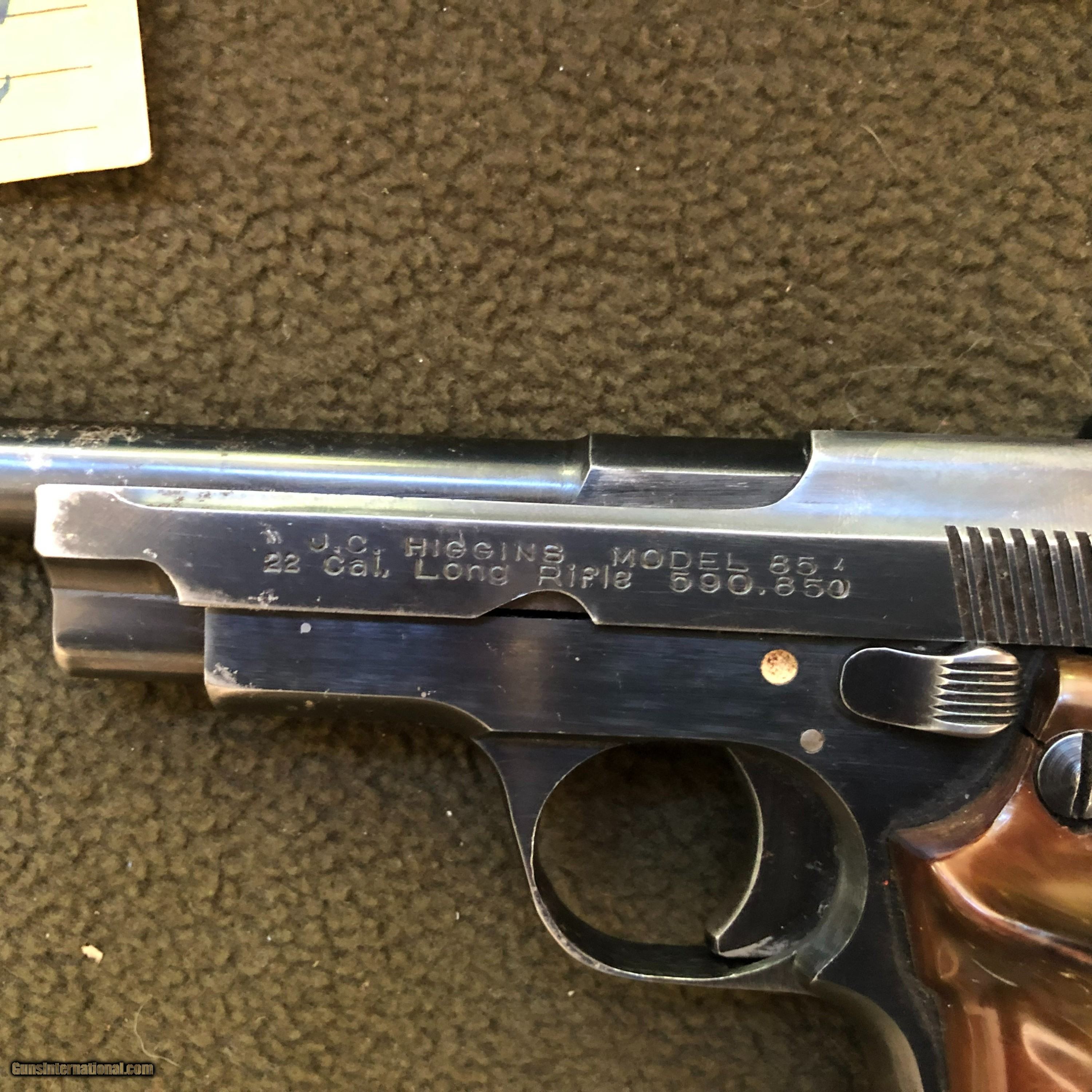 J.C.HIGGINS MODEL 85 .22 AUTOMATIC PISTOL VINTAGE .22 AUTO PISTOL