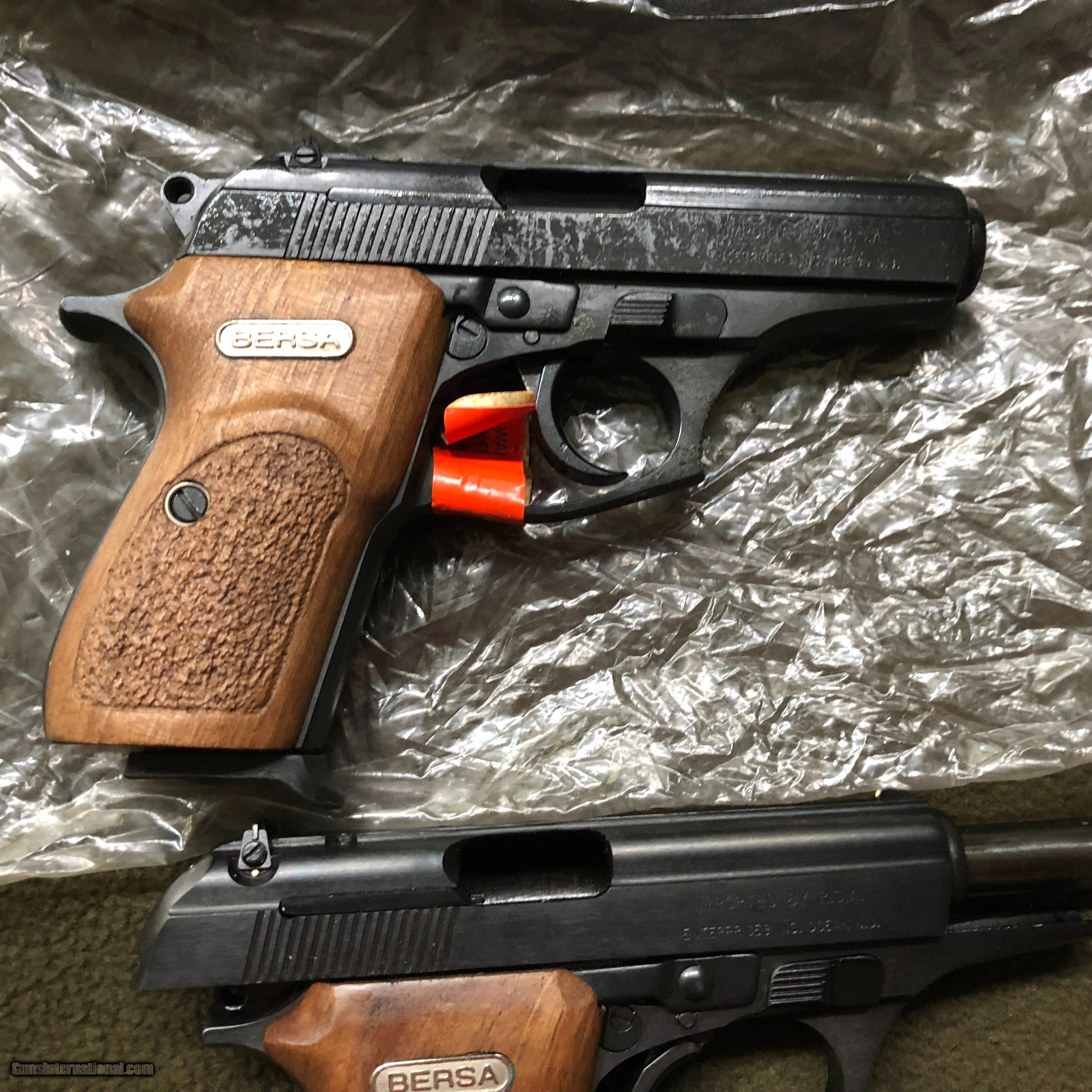 VINTAGE PAIR BERSA MODEL 383 .380 ACP NEW IN BOX CONSECTIVE NUMBERS