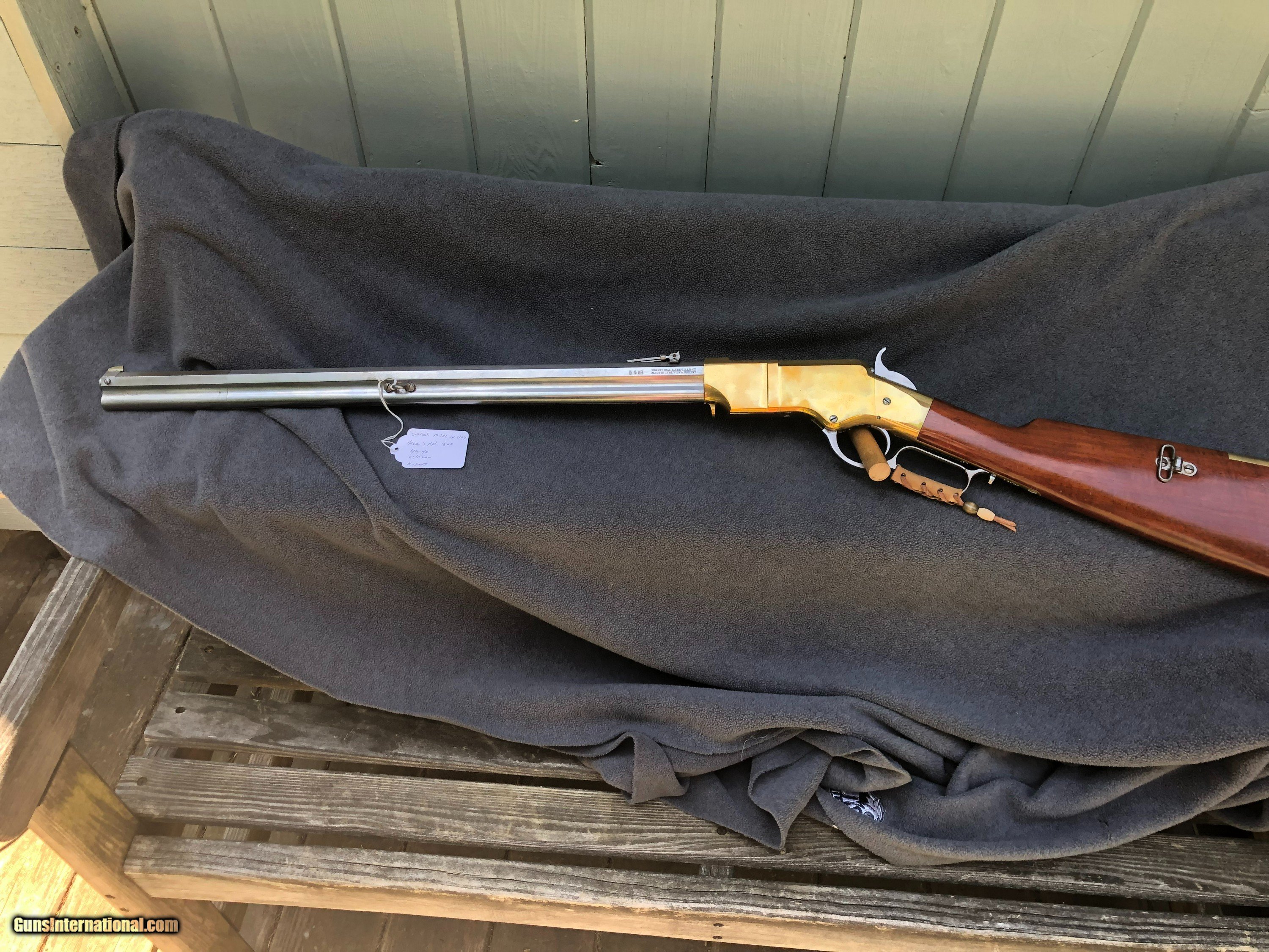UMBERTI HENRY'S PATENT 1860 LEVER ACTION RIFLE 44-40 CAL. RIFLE OCTAGON ...