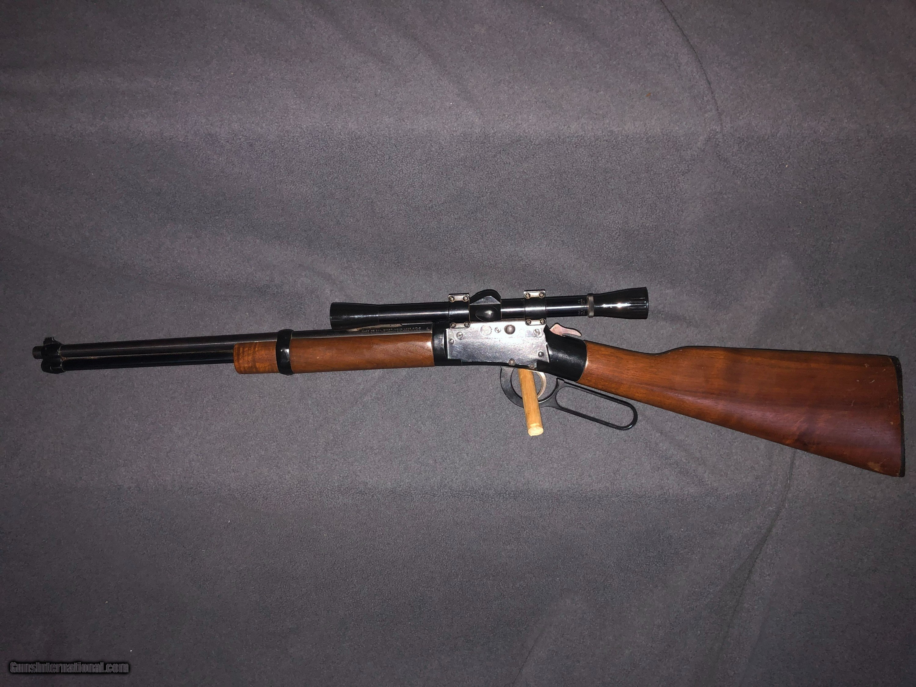 VINTAGE SINGLE SHOT ITHACA M-49 LEVER ACTION.22 RIFLE WITH WEAVER SCOPE ...