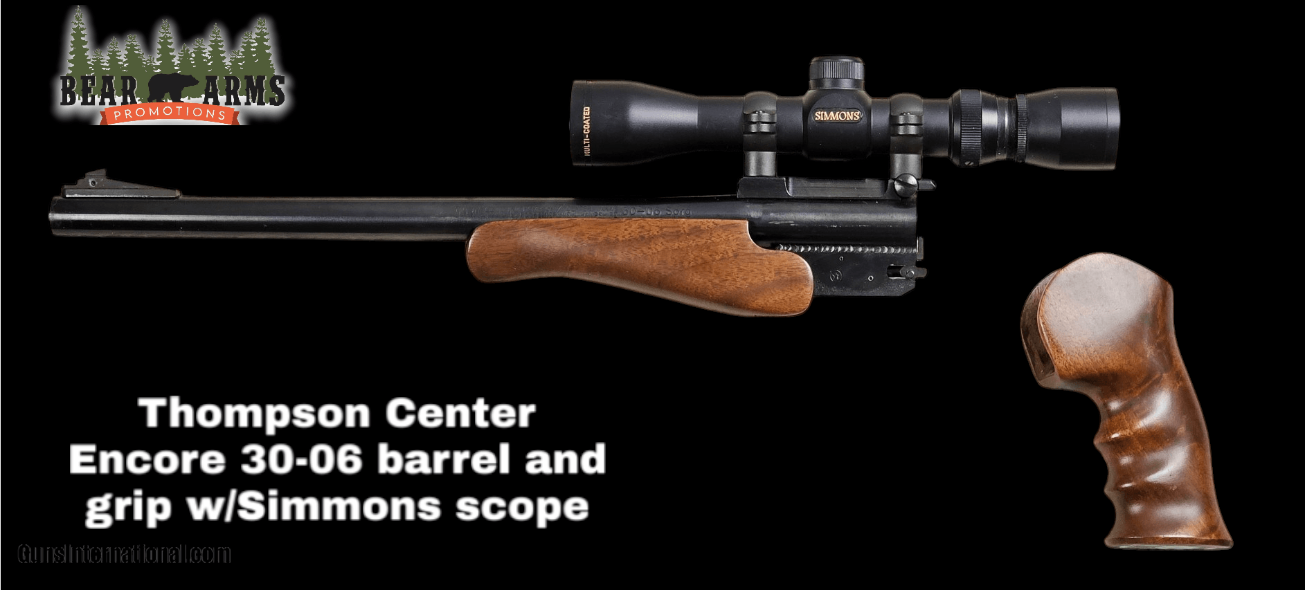 Thompson Center Encore 30-06 barrel, grip, and forearm w/Simmons scope 15"