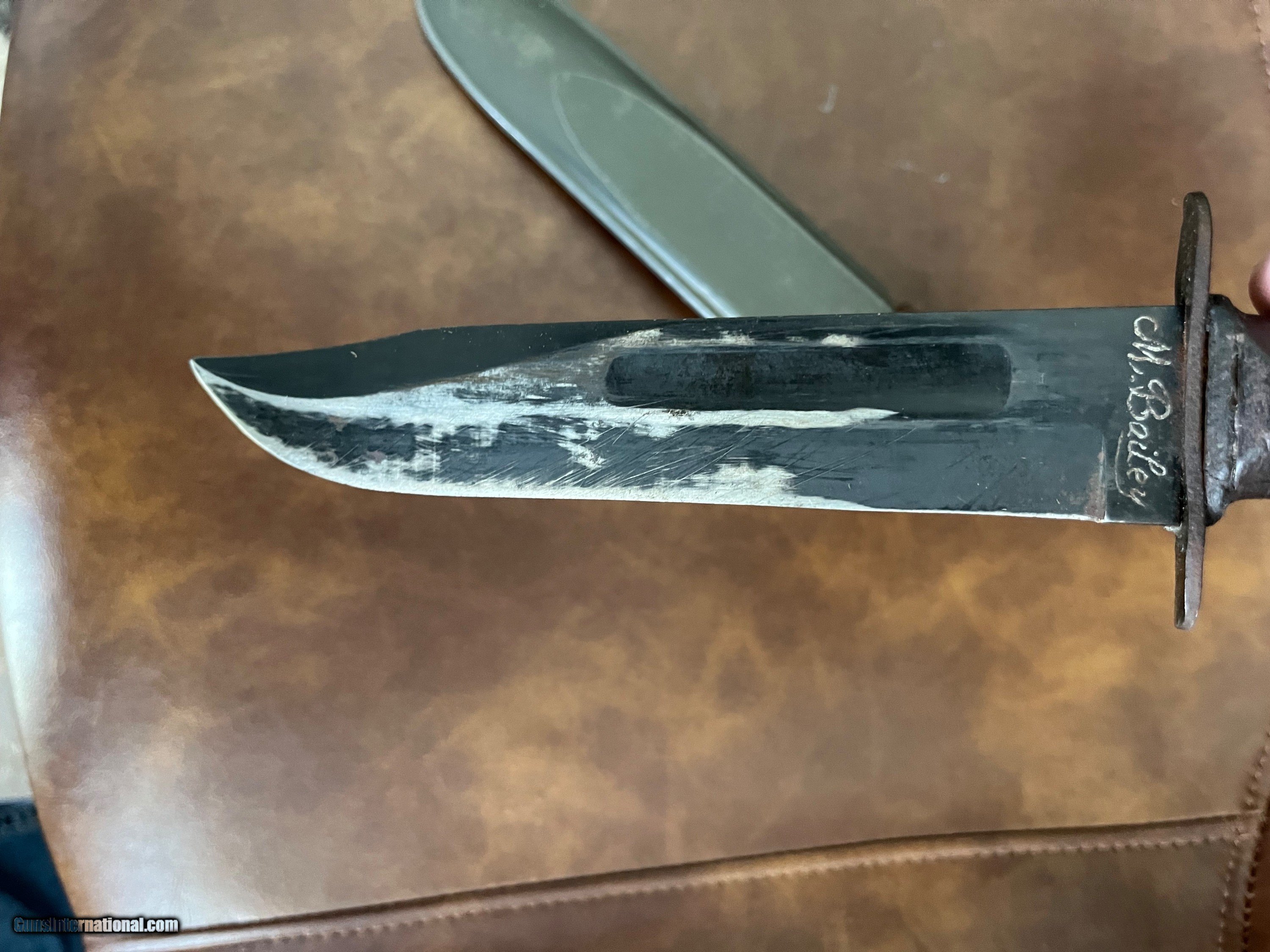 WW2 Camillus U.S.N MK2 Knife Named Seabee