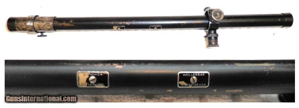 Wollensak Vintage 4X Externally Adjustable 3/4” Tube Scope, Mounts & Rings