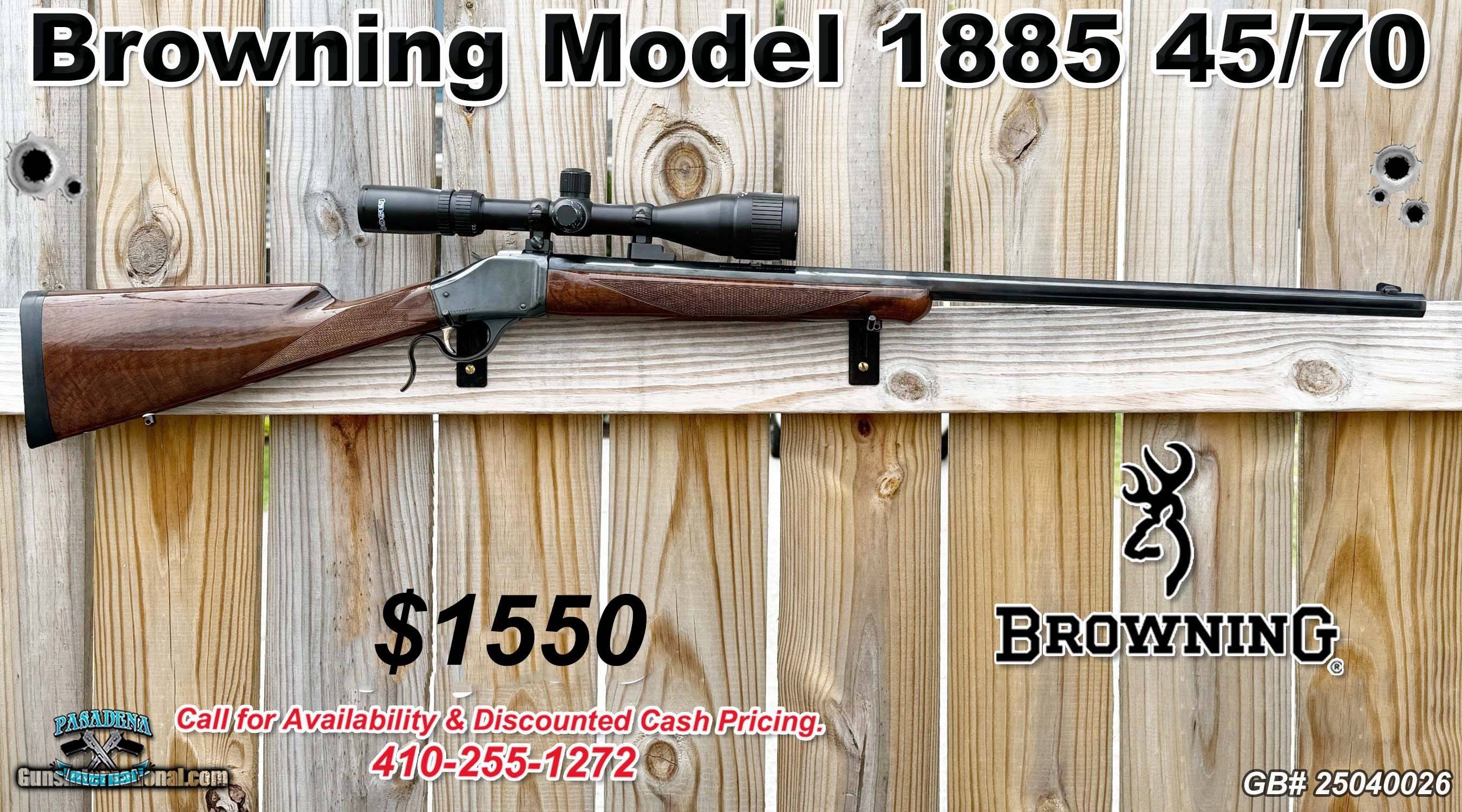 Browning Model 1885 Falling Block 45/70 Govt. 28" Octagon Barrel
