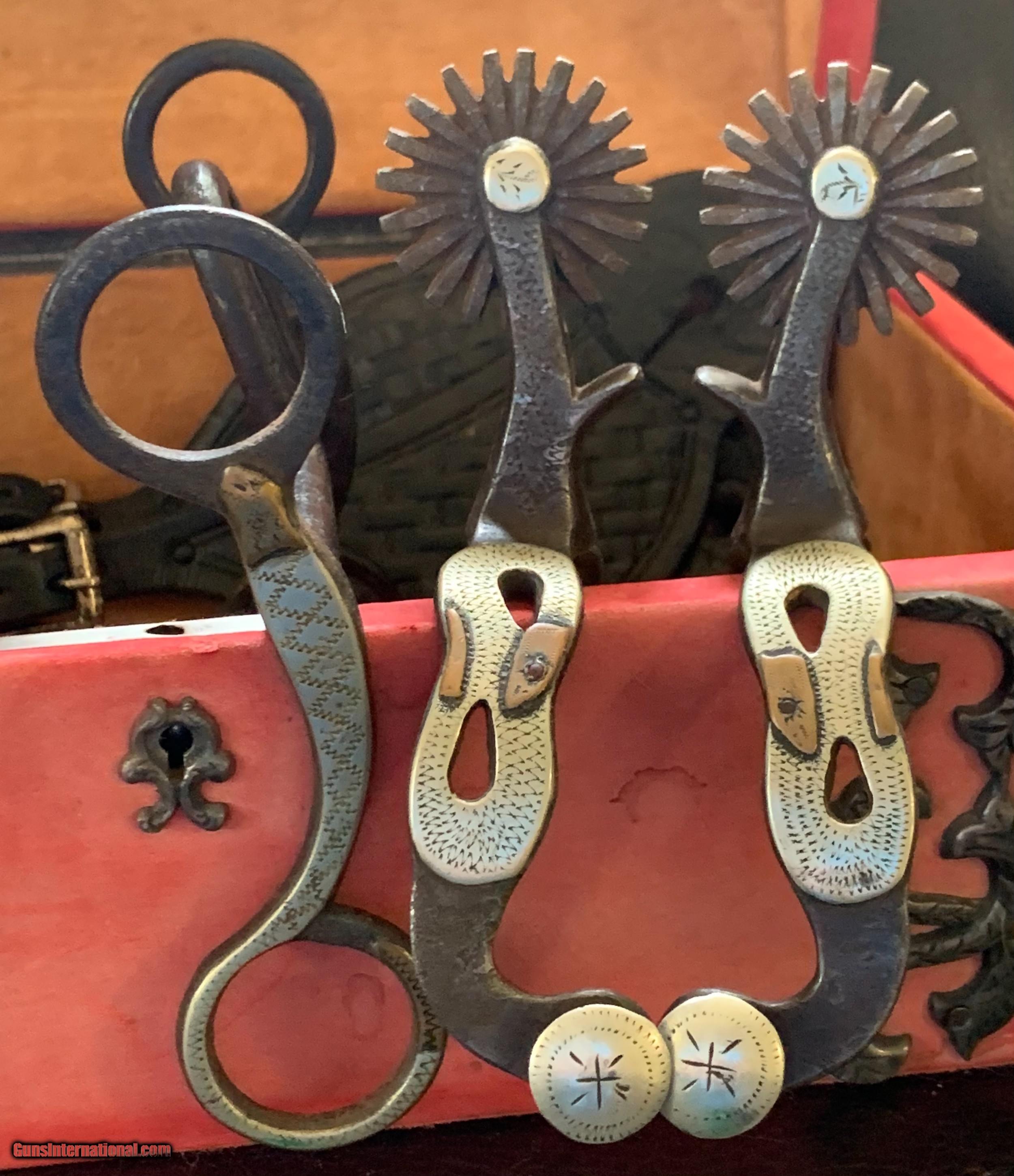 Old McChesney Snake Spurs & Bit. Joe Miller 101 Ranch Spurs.