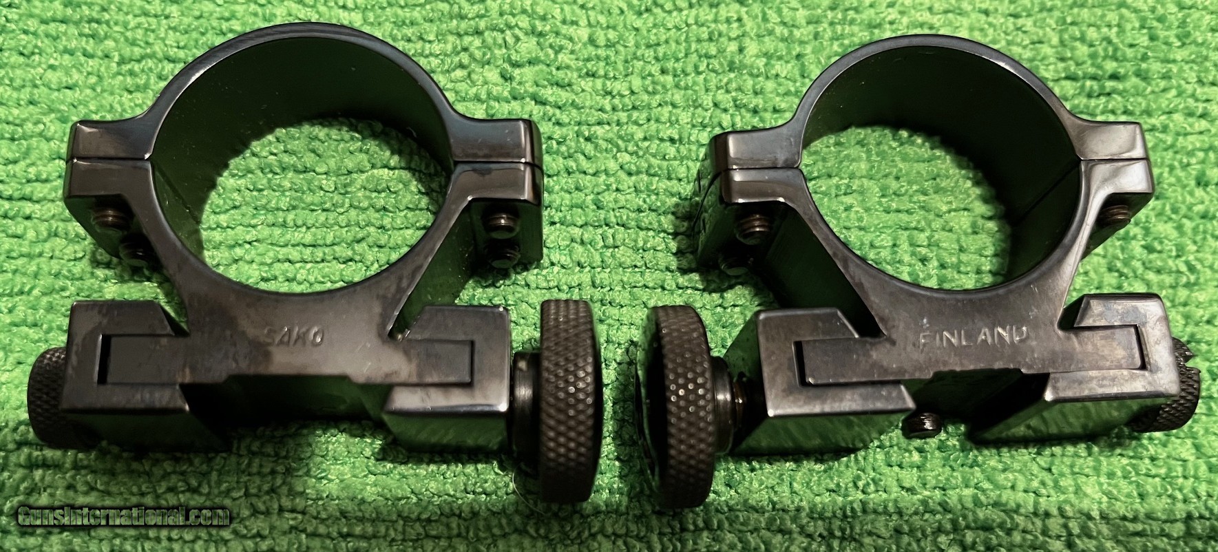 Vintage Sako Scope Rings Mounts Dovetail Gloss Blue 1" Low Factory ...