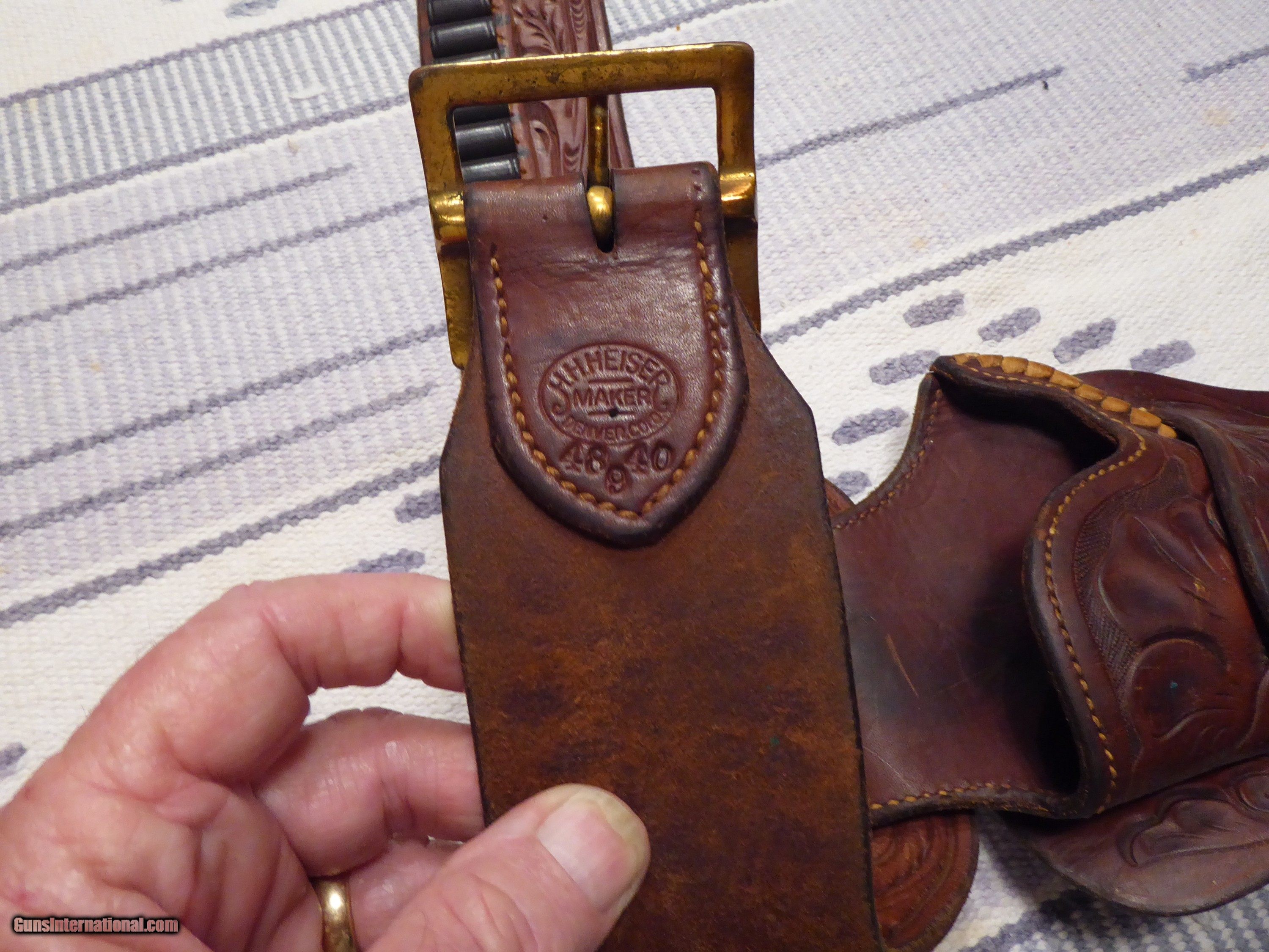 Vintage HH Heiser Double Rig for SA 5 1/2" Revolvers