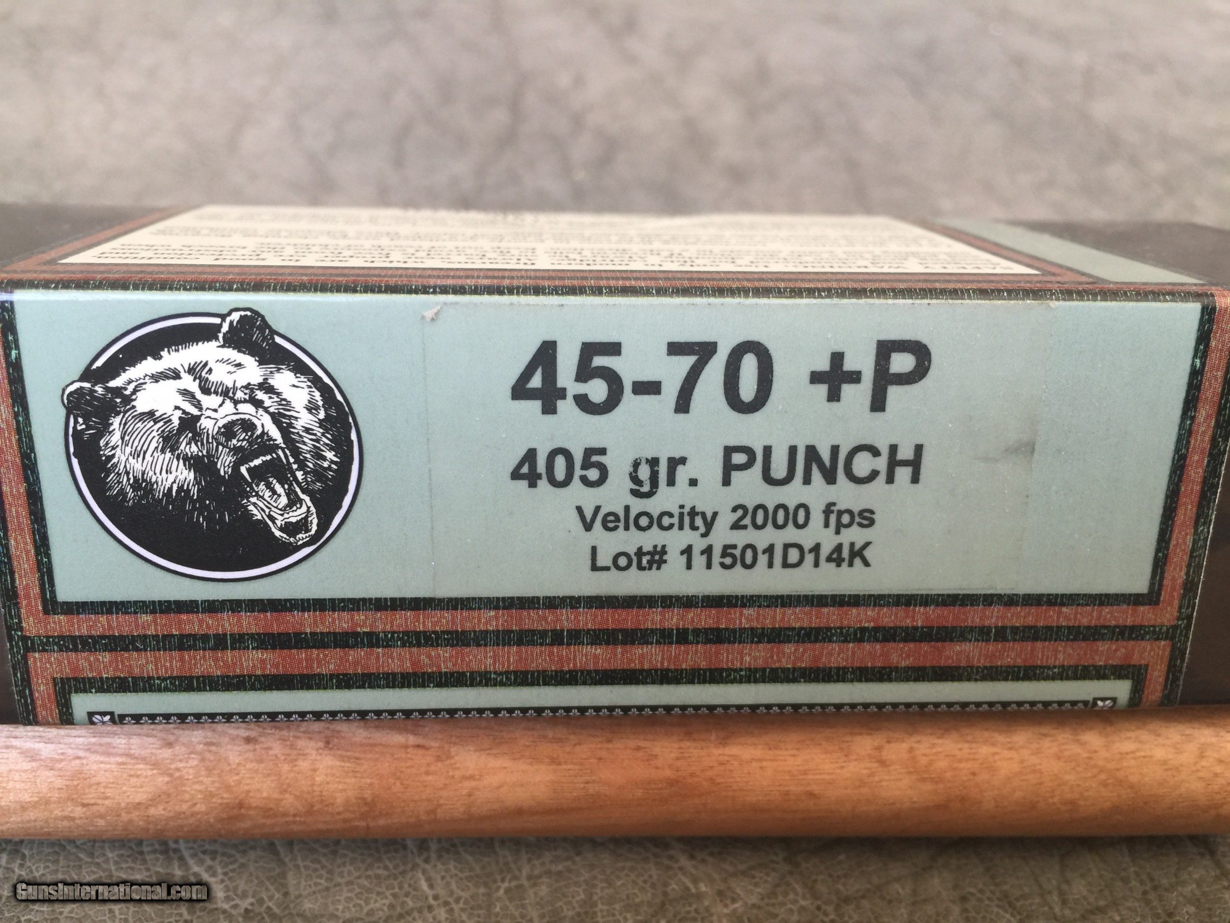 GRIZZLY 45-70 + P 405 GRAIN ** PUNCH ** BULLET AT 2000 FPS