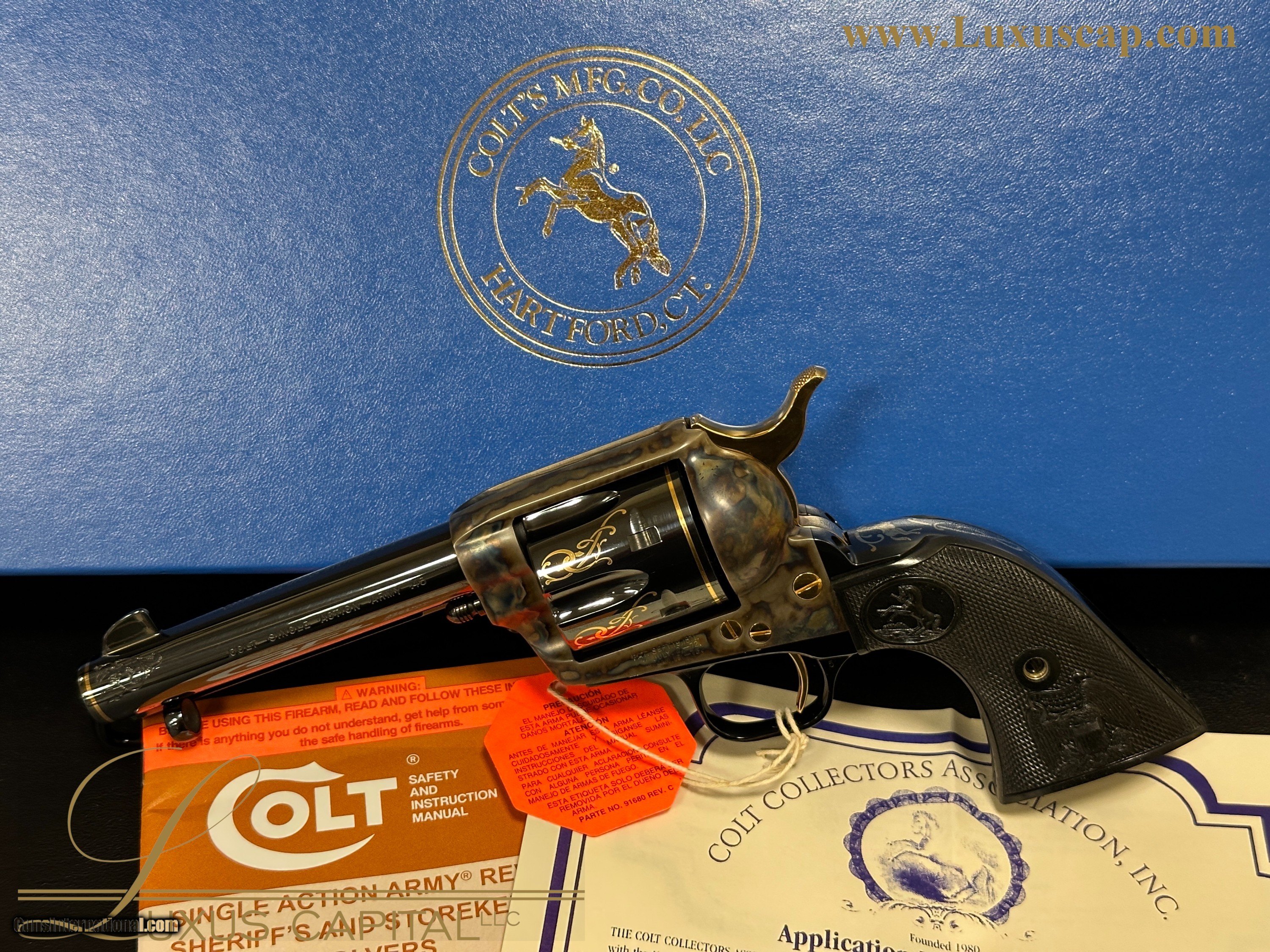 2006 Colt SAA 4 3/4 - Royal Blue - Factory Gold Inlay for sale