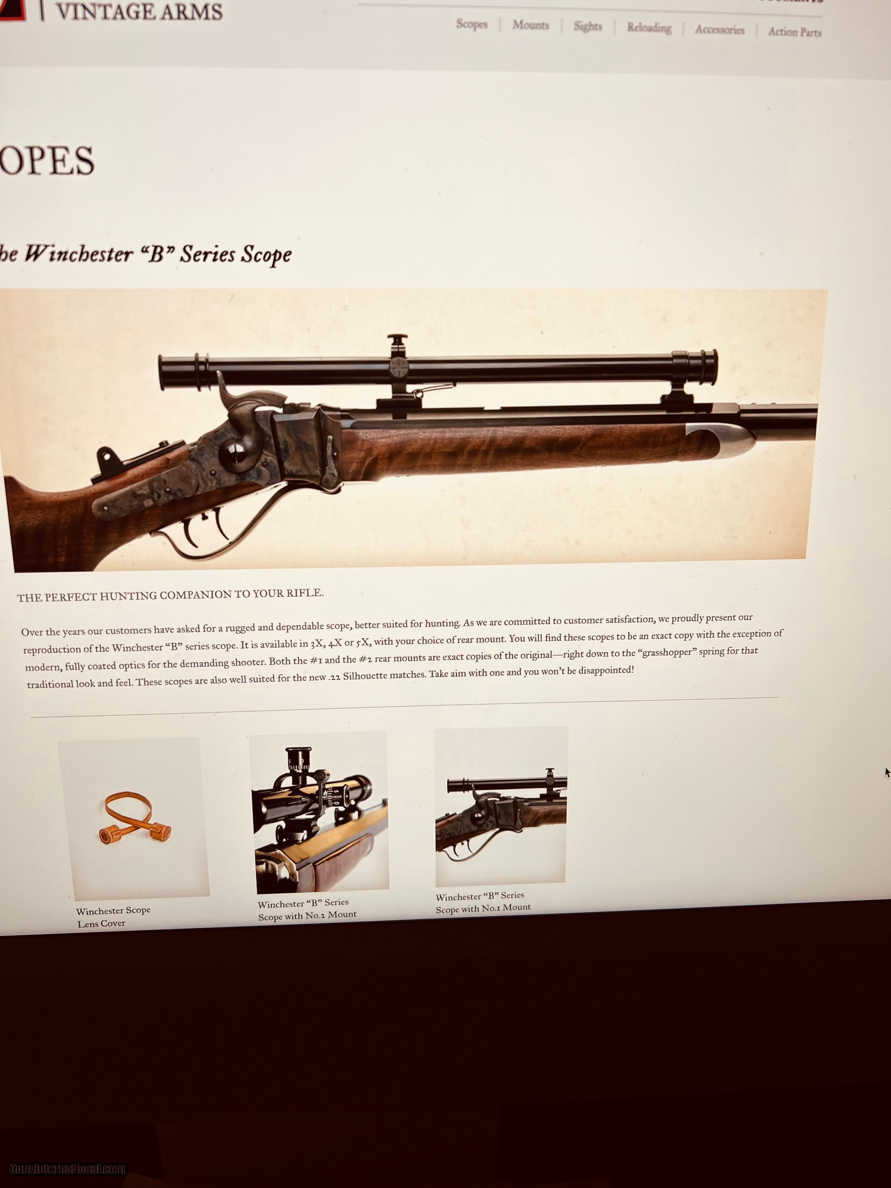 Montana Vintage Arms Winchester ''B'' Series Scope