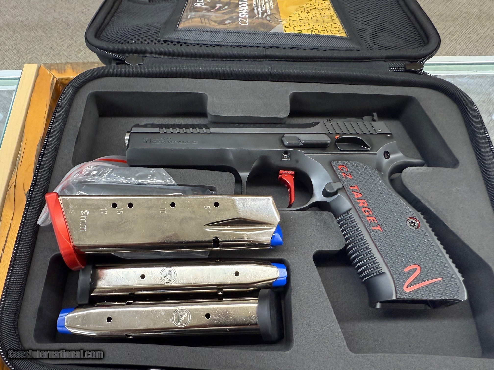 CZ Shadow 2 Target Pistol - 9x19 - 5" - 17+1 - Black/Red for sale